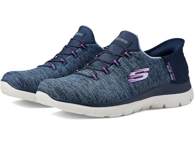 (取寄) スケッチャーズ レディース サミッツ - ハンズ フリー スリップ-インス SKECHERS women SKECHERS Summits - Hands Free Slip-Ins Navy/Purple