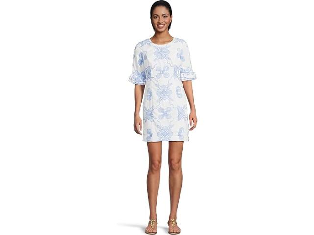 (取寄) リリー ピュリッツァー レディース フェスタ ドレス Lilly Pulitzer women Fiesta Dress Sunwashed Blue Al Fresco Dot Embroidery