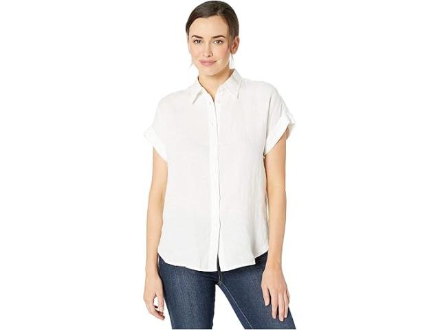 (取寄) ローレン ラルフローレン レディース リネン ドルマン-スリーブ シャツ Lauren Ralph Lauren women Linen Dolman-Sleeve Shirt White
