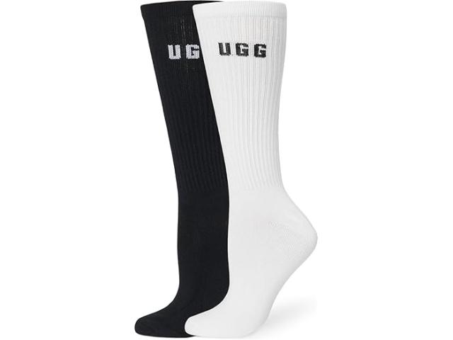 (取寄) アグ メンズ リエンダー ロゴ クルー 2 パック UGG men Leander Logo Crew 2 Pack White /Black