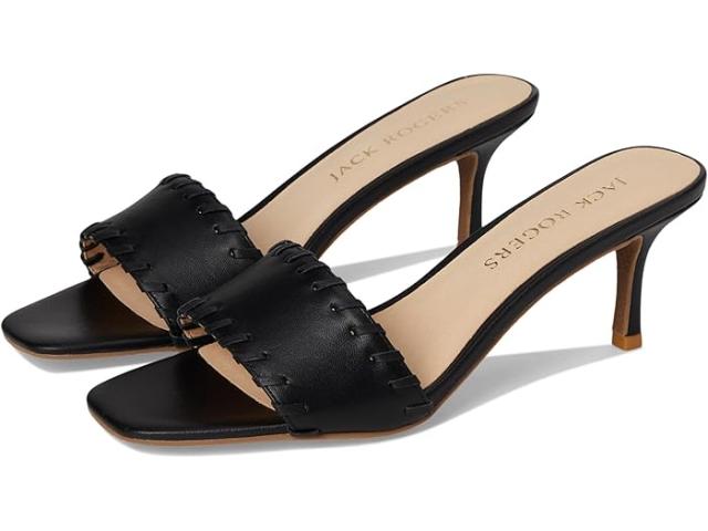 (取寄) ジャック ロジャース レディース フローラ キトン ヒール - ナッパ Jack Rogers women Flora Kitten Heel - Nappa Black