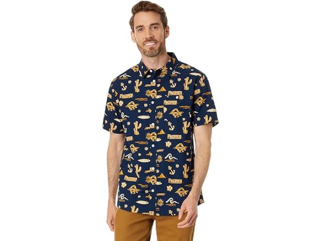 (取寄) クイックシルバー メンズ パシフィコ ショート スリーブ ウーブン Quiksilver men Pacifico Short Sleeve Woven Navy Blazer