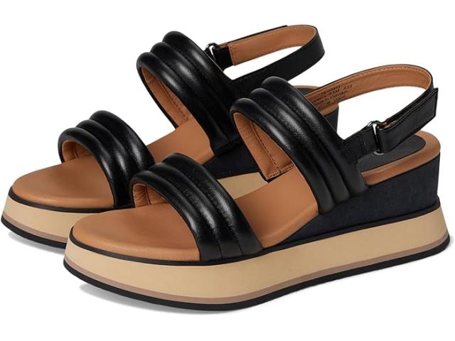 (取寄) ジョンストン&マーフィー レディース コリーン ダブル-バンド サンダル Johnston & Murphy women Colleen Double-Band Sandal Black Glove Leather