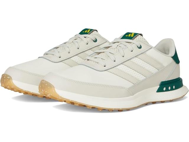 (取寄) アディダス ゴルフ メンズ S2G 24 レザー スパイクレス ゴルフ シューズ adidas Golf men S2G 24 Leather Spikeless Golf Shoes Off White/Alumina/Collegiate Green