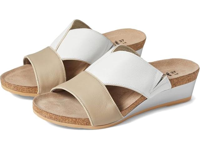 (取寄) ナオト レディース ティアラ Naot women Tiara Soft Beige Leather/Soft White Leather