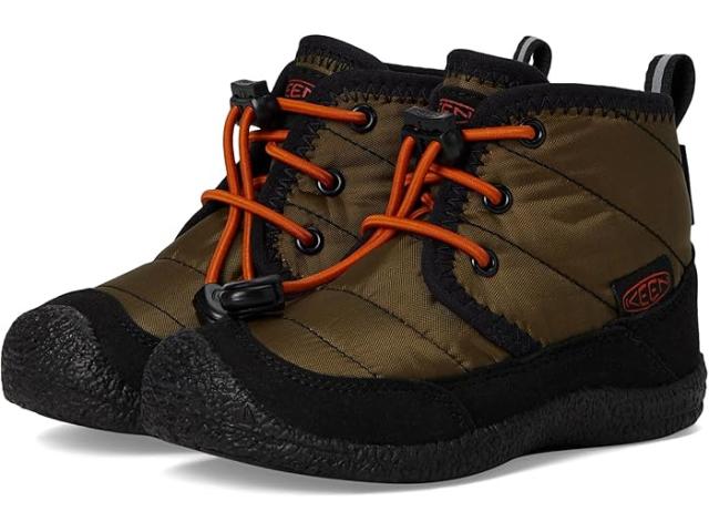 (取寄) キーン キッズ キッズ ハウザー 2 キルテッド ミッド ハイト ウォータープルーフ コンフィー デュラブル (リトル キッド/トドラー) KEEN Kids kids KEEN Kids Howser 2 Quilted Mid Height Waterproof Comfy Durable (Little Kid/Toddler) Dark Olive/Gold Flame