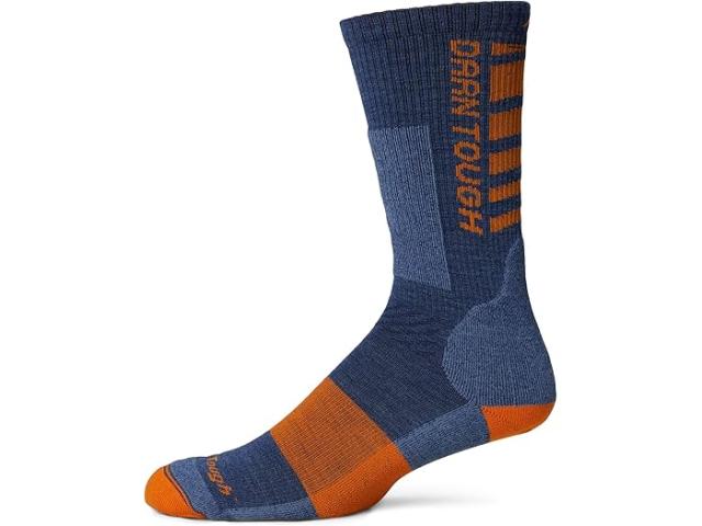 (取寄) ダーンタフバーモント メンズ バックボーン ブーツ ミッドウエイト ウィズ クッション W/ パッテッド シン Darn Tough Vermont men Backbone Boot Midweight with Cushion w/ Padded Shin Indigo