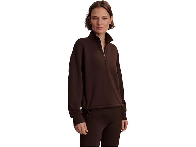 (取寄) バーリー レディース シアン クロップド ハーフ ジップ ミッドレイヤー Varley women Sian Cropped Half Zip Midlayer Coffee Bean