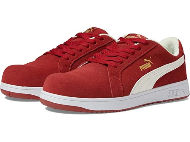 (取寄) プーマ セーフティー メンズ アイコニック スエード ロー ASTM エー PUMA Safety men Iconic Suede Low ASTM EH Red/White