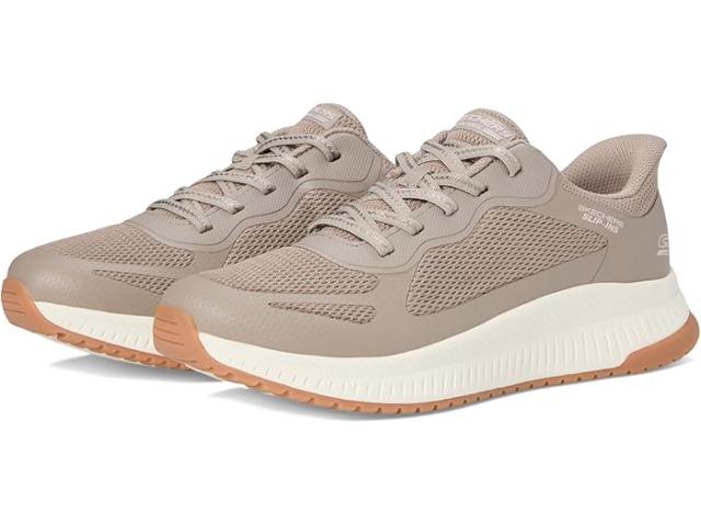 (取寄) ボブス スケッチャーズ レディース ハンズ フリー スリップ-インス ボブス スクアッド 4 - ステイプル ルック BOBS from SKECHERS women Hands Free Slip-Ins Bobs Squad 4 - Staple Look Taupe