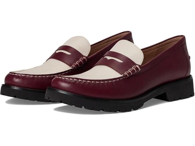 (取寄) コールハーン レディース トリーナ ラグ ローファーズ Cole Haan women Treena Lug Loafers Black Garnet Box Leather/Ivory Box