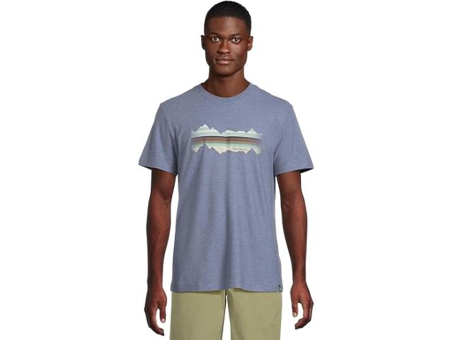 (取寄) スマートウール メンズ マウンテン ホライゾン ショート スリーブ グラフィック ティー Smartwool men Mountain Horizon Short Sleeve Graphic Tee Nightfall Blue