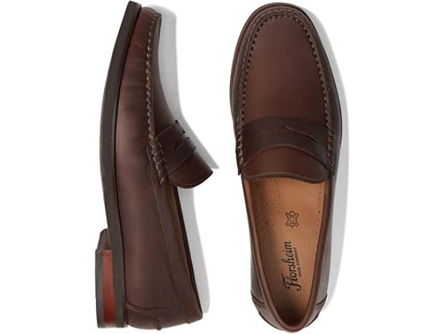 (取寄) フローシャイム メンズ バークレー フレックス ペニー ローファー Florsheim men  Berkley Flex Penny Loafer Brown Crazy Horse