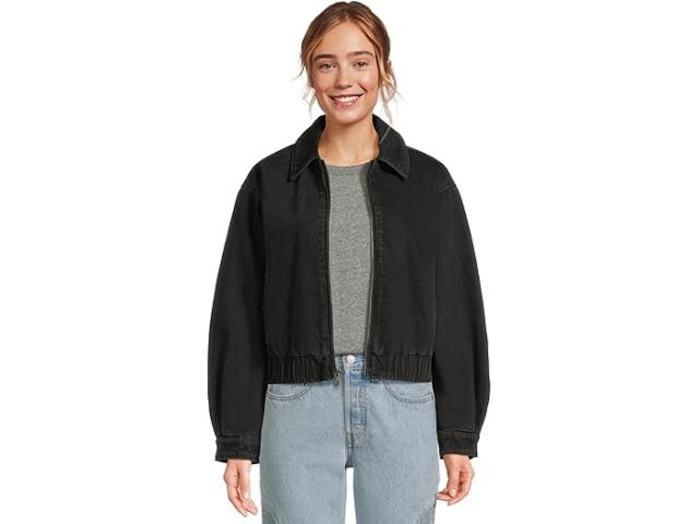 (取寄) リーバイス レディース レイダウン カラー ボンバー Levi's women Laydown Collar Bomber Black Wash