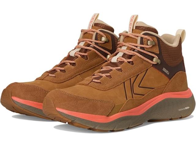 (取寄) キーン レディース ウォータープルーフ レザー ハイキング ブーツ KEEN women Leiki Waterproof Leather Hiking Boots Chipmunk/Bison