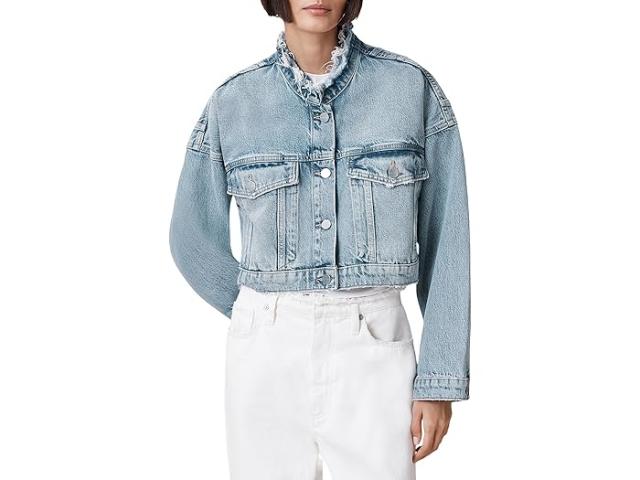 (取寄) オールセインツ レディース サニー クロップ ジャケット AllSaints women Sonny Crop Jacket Light Indigo