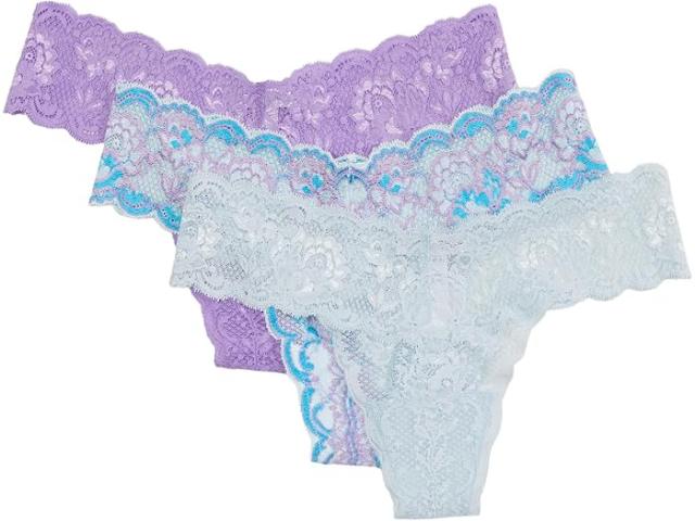 (取寄) コサベラ レディース ネバー セイ ネバー ソリッド プリント ミックス キューティー トング 3-パック Cosabella women Never Say Never Solid Print Mix Cutie Thong 3-Pack Linaria Font White Linaria