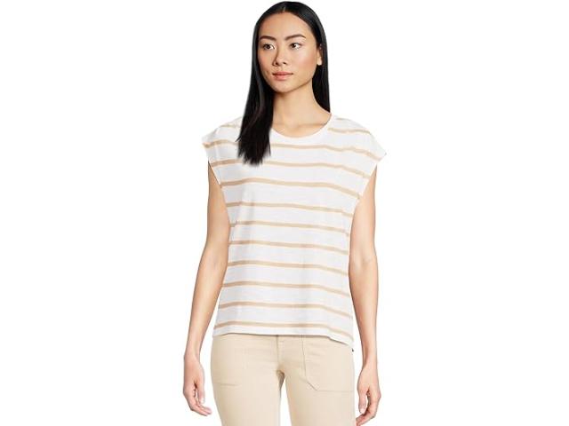 (取寄) サンクチュアリ レディース プリーツ マッスル ティー Sanctuary women Pleated Muscle Tee Sandstone Stripe