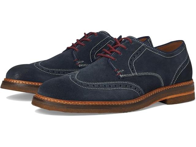 (取寄) ジョンストン&マーフィー メンズ カルダー ウィングチップ Johnston & Murphy men Calder Wingtip Navy Waxed Suede