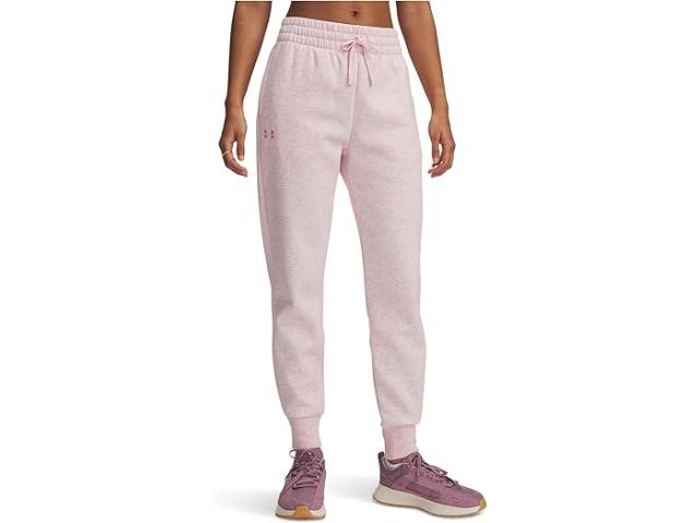 (取寄) アンダーアーマー レディース ライバル フリース ジョガーズ Under Armour women Rival Fleece Joggers Prime Pink Light Heather/Prime Pink