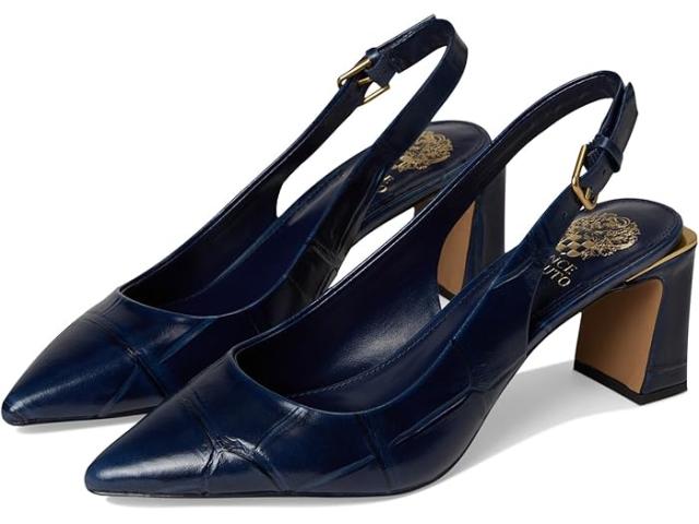 (取寄) ヴィンスカムート レディース ハムデン バックル スリングバック ポンプ Vince Camuto women Hamden Buckle Slingback Pump Deep Navy