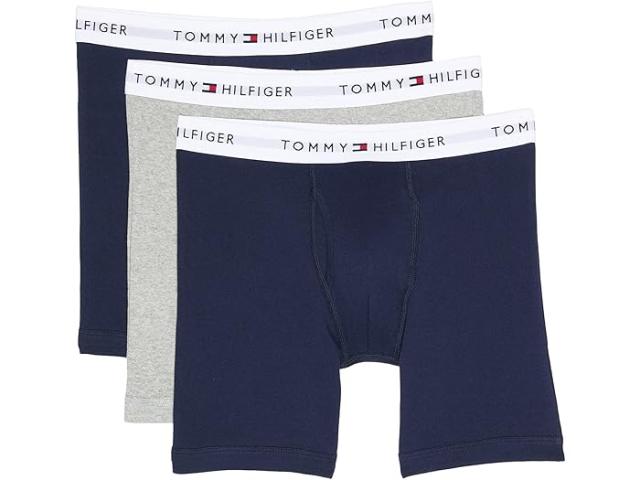 (取寄) トミーヒルフィガー メンズ コットン クラシックス ボクサー ブリーフ 3-パック   men   Cotton Classics Boxer Brief 3-Pack Dark Navy