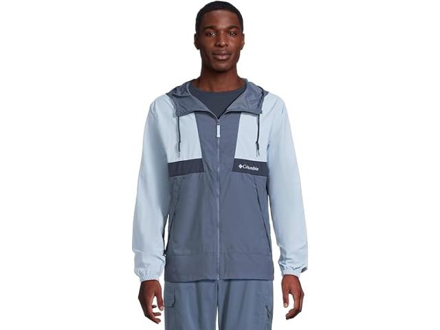 (取寄) コロンビア メンズ スパイア バレー フーデット ウィンドブレーカー Columbia men Spire Valley Hooded Windbreaker Ripple Blue/Dark Mountain/Collegiate Navy