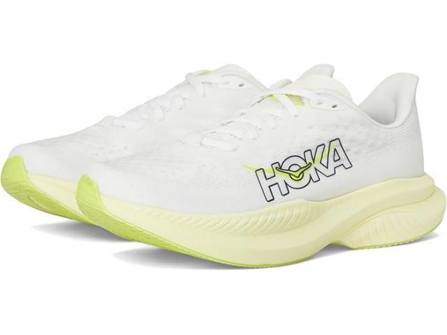 (取寄) ホカオネオネ レディース マッハ 6 Hoka women Mach 6 White/Neon Hoka Citrus