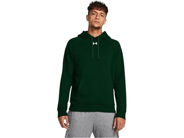 (取寄) アンダーアーマー メンズ ライバル フリース ブーディ Under Armour men Rival Fleece Hoodie Forest Green/White 1