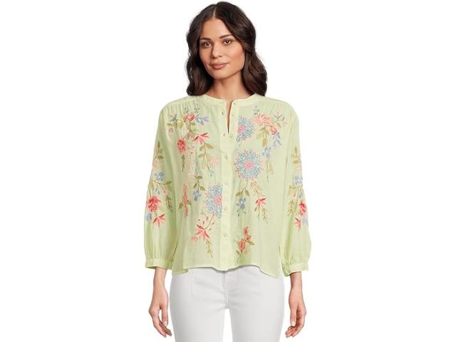 (取寄) ジョニー ワズ レディース シャード ヨーク ブラウザ Johnny Was women Shirred Yoke Blouse Butterfly