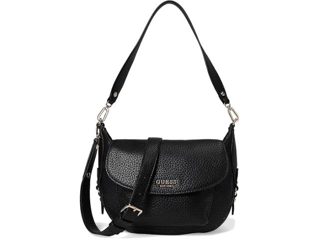 (取寄) ゲス レディース マーシャ フラップ ショルダー バッグ GUESS women Marsha Flap Shoulder Bag Black