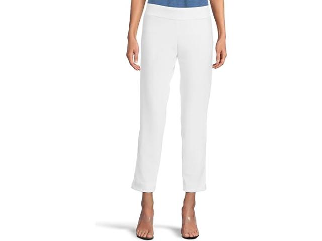 (取寄) クレイジー ラリー レディース プル オン マイクロファイバー アンクル パンツ Krazy Larry women Pull On Microfiber Ankle Pants White