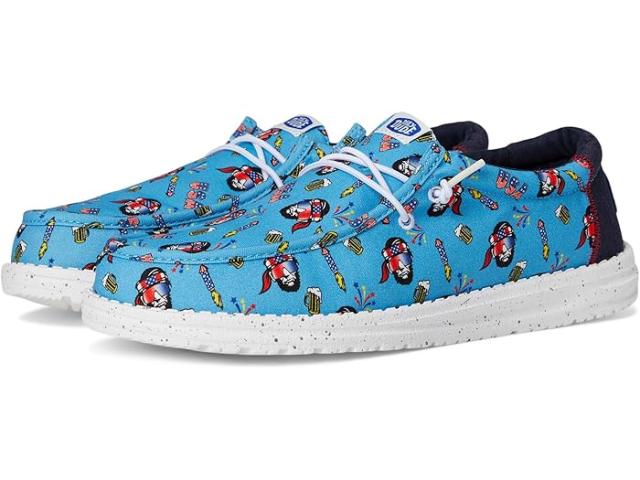 (取寄) ヘイ デュード メンズ ウォーリー アメリカーナ パーティー Hey Dude men Wally Americana Party Vista Blue/Multi