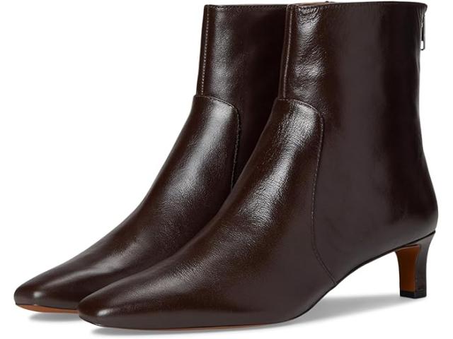 (取寄) メイドウェル レディース ザ ダイムズ キトゥン-ヒール ブーツ イン クリンクル レザー Madewell women The Dimes Kitten-Heel Boot In Crinkle Leather Turkish Coffee