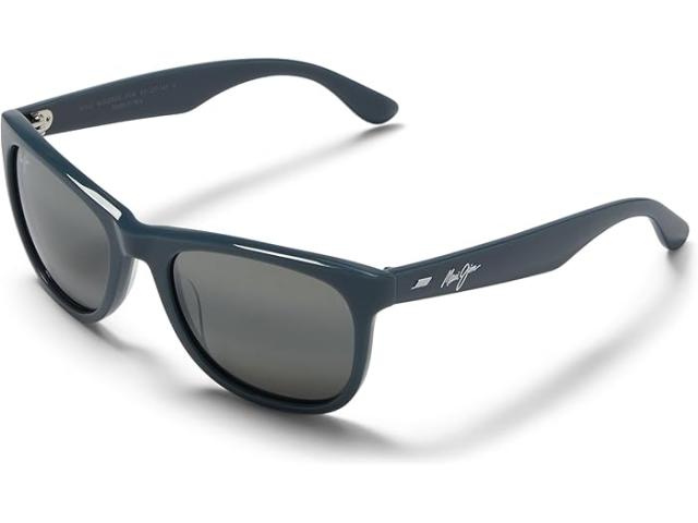 (取寄) マウイ ジム  Maui Jim Kikonia Shiny Solid Greyish Blue/Neutral Grey Polarized