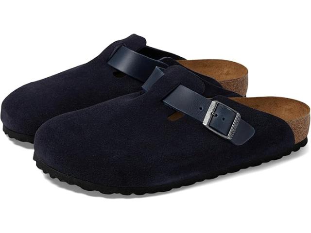 (取寄) ビルケンシュトック メンズ ボストン - レザー Birkenstock men Boston - Suede/Oiled Leather Midnight