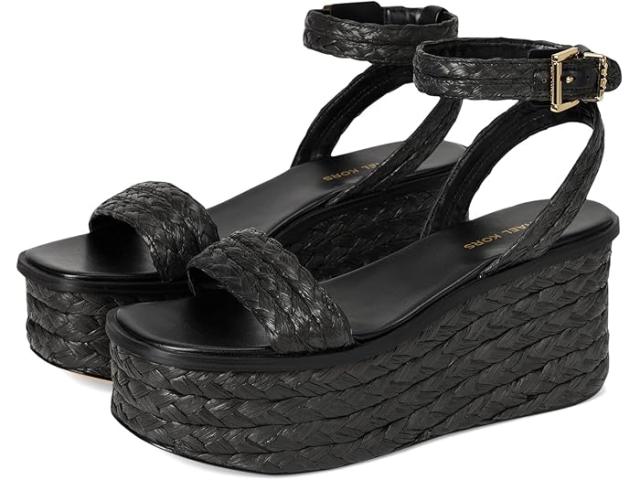 (取寄) マイケルコース レディース サンドラ フラットフォーム MICHAEL Michael Kors women Sandra Flatform Black