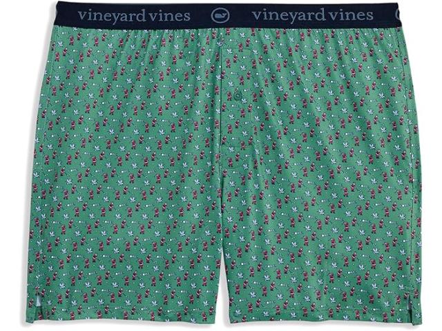 (取寄) ヴィンヤードヴァインズ メンズ サンカティ パフォーマンス ボクサー ブリーフ - ストライプ Vineyard Vines men Sankaty Performance Boxer Brief - Stripe Fore Christmas Green