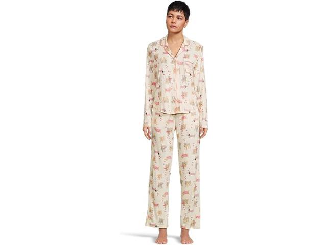 (取寄) カレン ノイバーガー レディース ノベルティ ロング スリーブ ガールフレンド パジャマ セット Karen Neuburger women Novelty Long Sleeve Girlfriend Pajama Set Love At The Dog Park