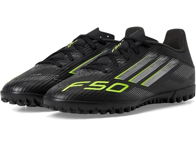 (取寄) アディダス クラブ ターフ サッカー クリーツ adidas F50 Club Turf Soccer Cleats Black/Iron llic/Lucid Lemon