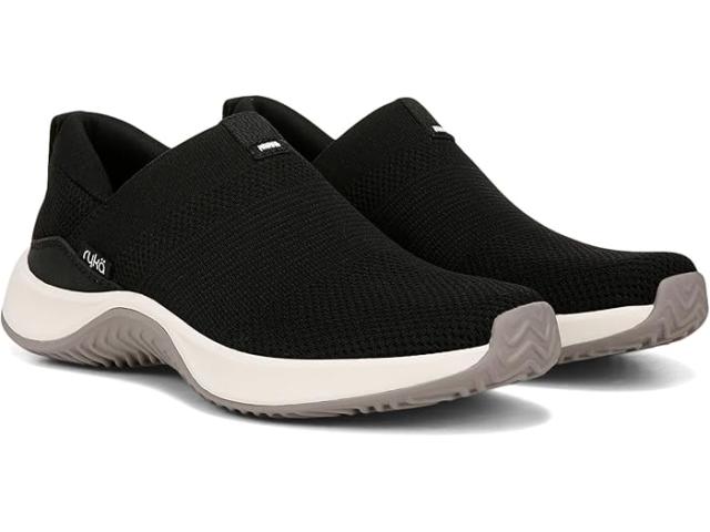 (取寄) ライカ レディース アンコール ニット スリップ オン スニーカー Ryka women Encore Knit Slip On Sneaker Black/Gardenia