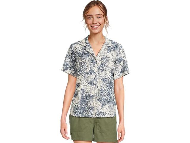 (取寄) ロイヤルロビンズ レディース スポ；ットレス エボリューション メドウ ショート スリーブ  Robbins women Spotless Evolution Meadow Short Sleeve Deep Blue Fern Print