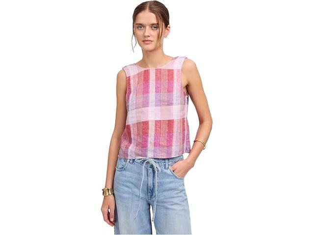 (取寄) メイドウェル レディース オーディン トップ - リネン Madewell women Odin Top - Linen Festival Red