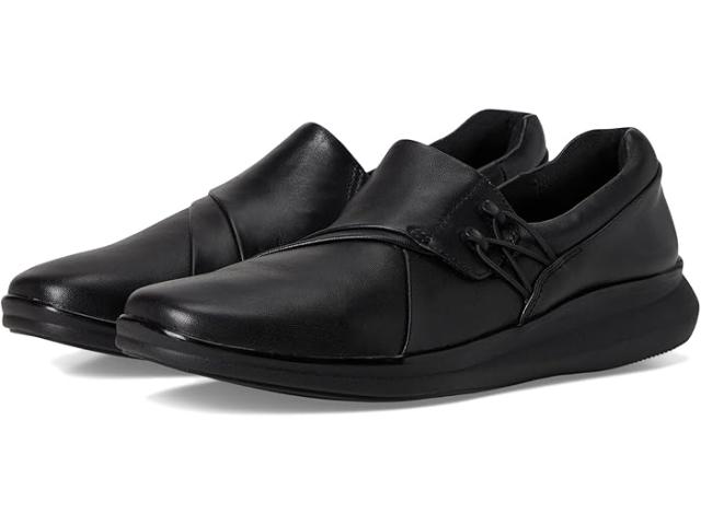 (取寄) クラークス レディース スリップ Clarks women Lynell Slip Black Leather