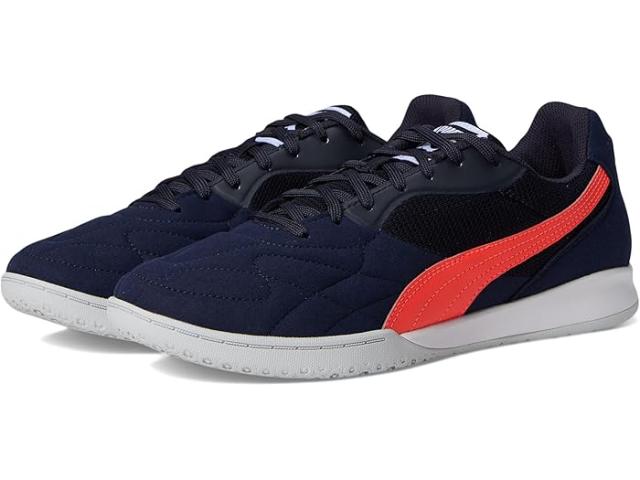 (取寄) プーマ メンズ キング トップ インドア トレーナー サッカー シューズ PUMA men King Top Indoor Trainer Soccer Shoes New Navy-Glowing Red-Silver Mist