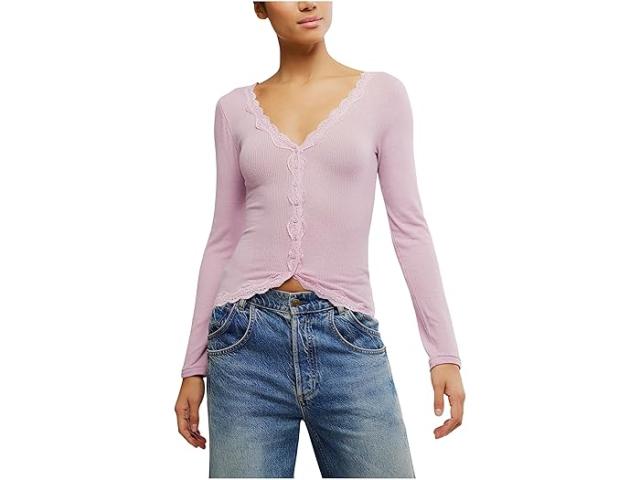 (取寄) フリーピープル レディース ビッグ ラブ リブ カルディ Free People women Big Love Rib Cardi Plum Blossom