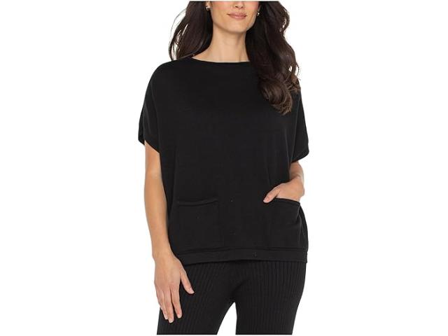 (取寄) リバプールロサンゼルス レディース 1/2 スリーブ ボート ネック ドルマン セーター Liverpool Los Angeles women 1/2 Sleeve Boat Neck Dolman Sweater Black