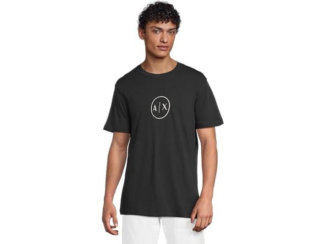 (取寄) アルマーニエクスチェンジ メンズ サークル チェスト ロゴ T-シャツ Armani Exchange men Circle Chest Logo T-shirt Deep Navy