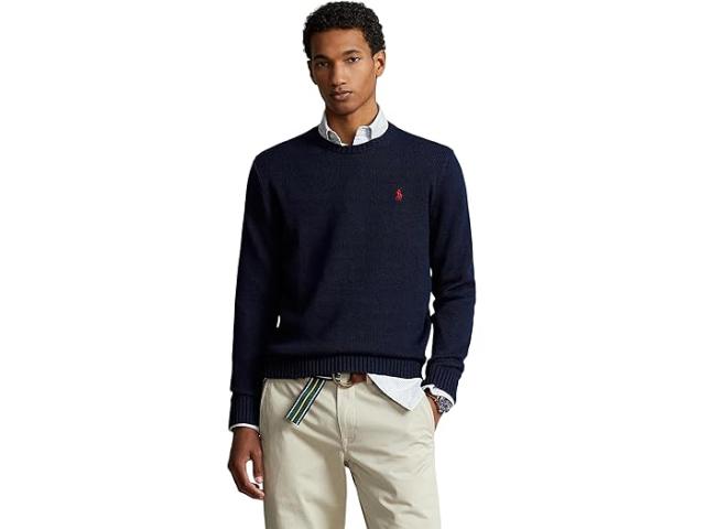 (取寄) ラルフローレン メンズ コットン クルー ネック セーター Polo Ralph Lauren men Cotton Crew Neck Sweater Hunter Navy