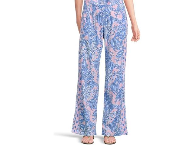 (取寄) リリー ピュリッツァー レディース ボール ハーバー ストレッチ パラッツォ Lilly Pulitzer women Bal Harbour Stretch Palazzo Conch Shell Pink Up Scale Engineered Pant